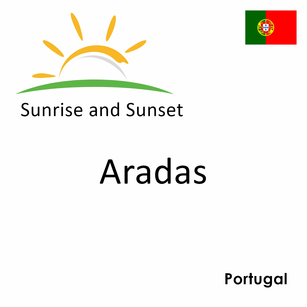 Sunrise and Sunset Times in Aradas, Portugal