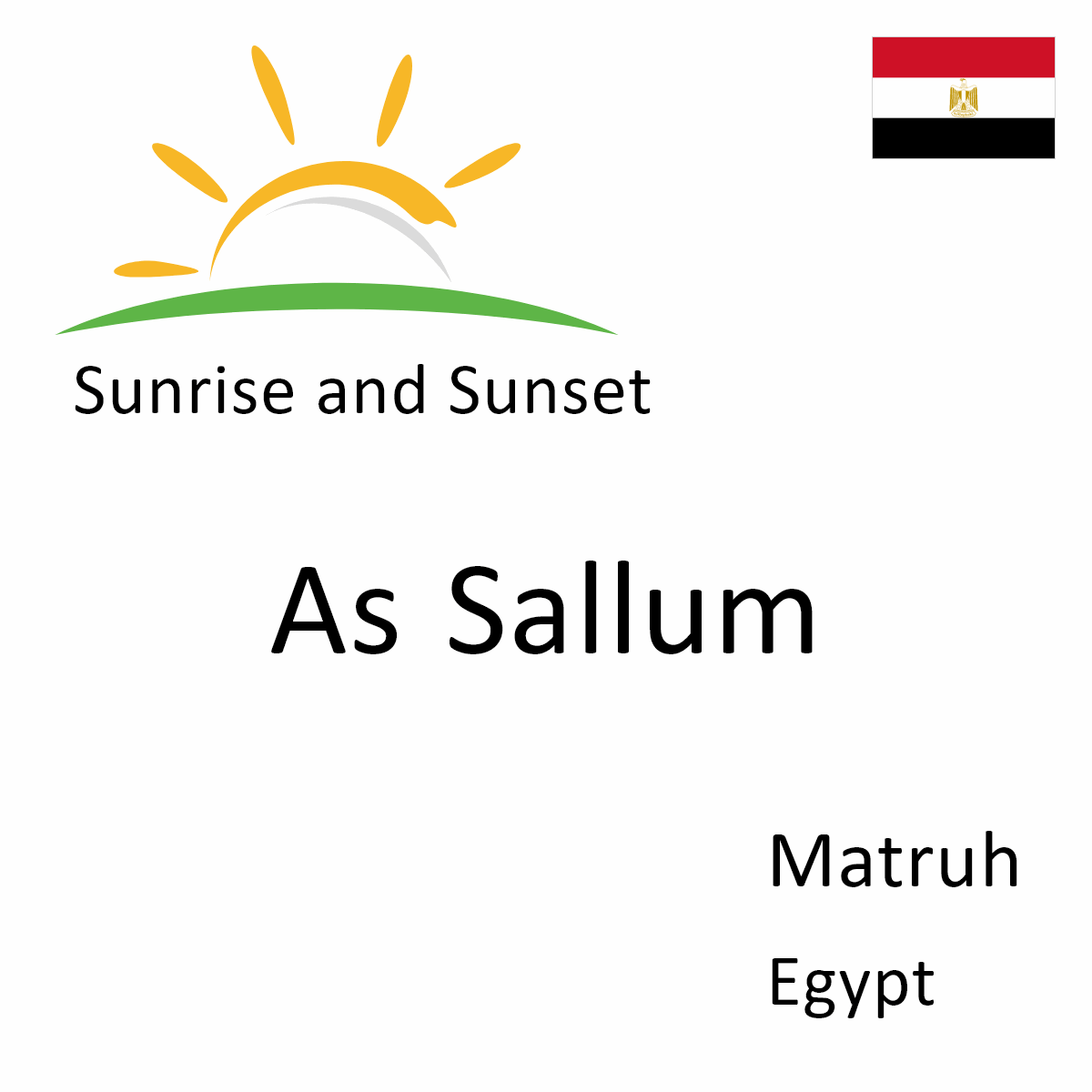Sunrise and Sunset Times in As Sallum, Matruh, Egypt
