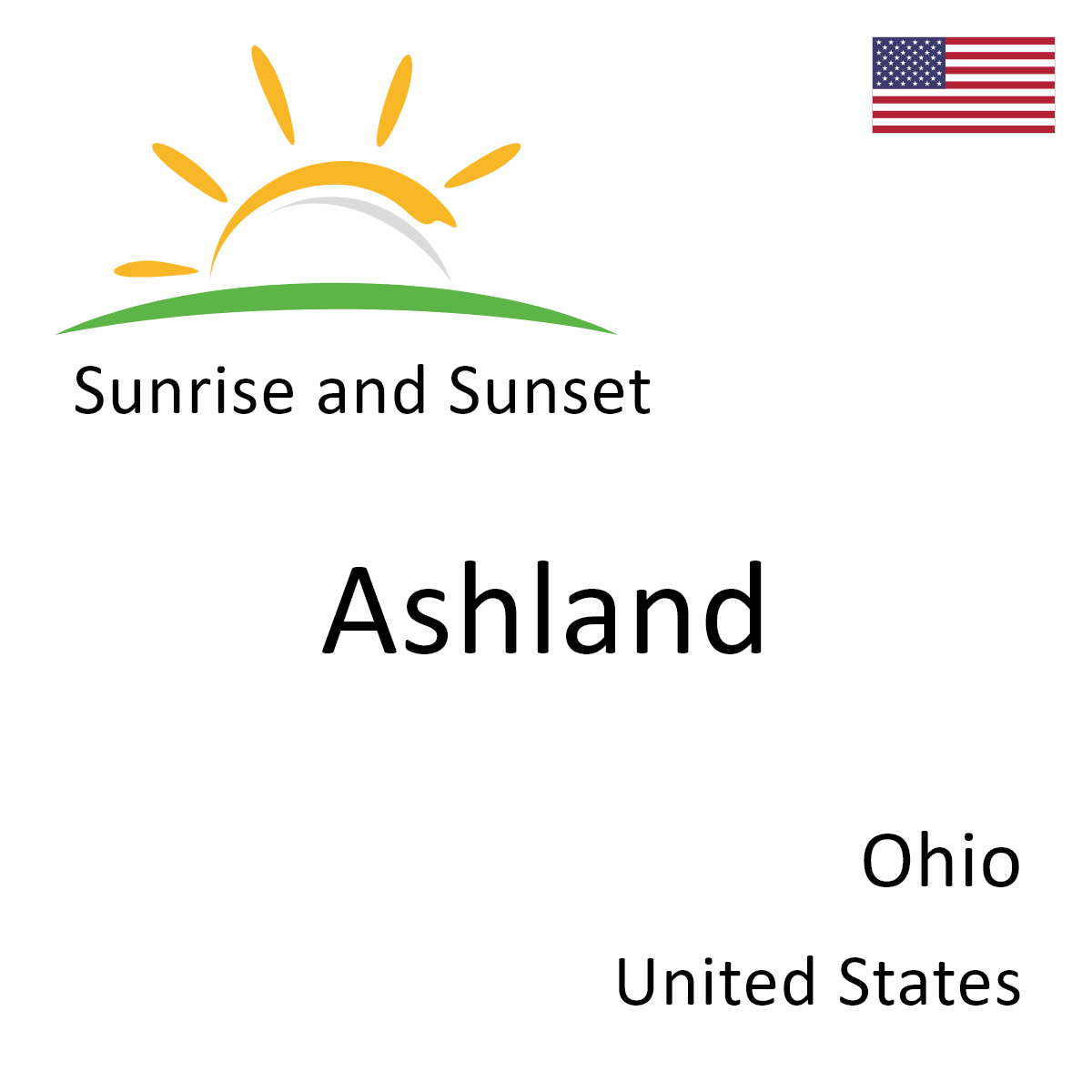 Sunrise and Sunset Times in Ashland, Ohio, United States