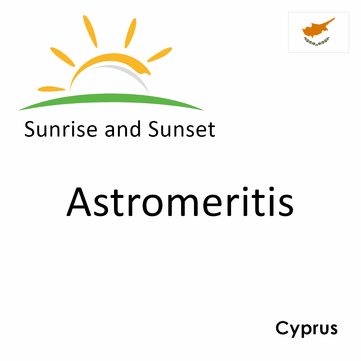 Sunrise and Sunset Times in Astromeritis, Cyprus