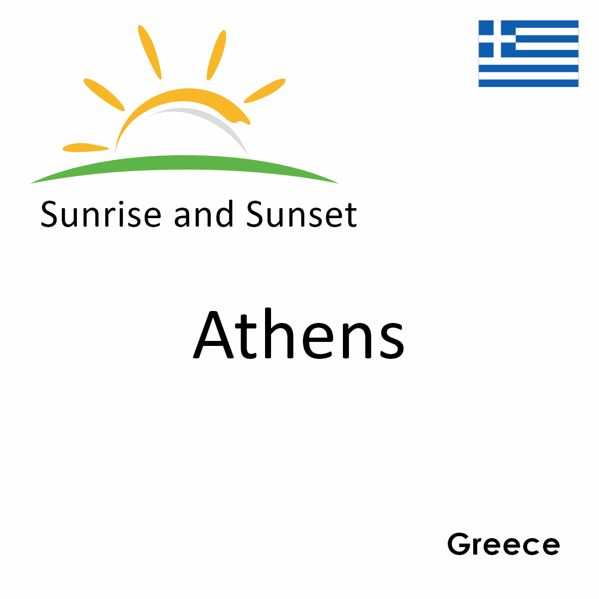 Sunrise and Sunset Times in Athens, Greece