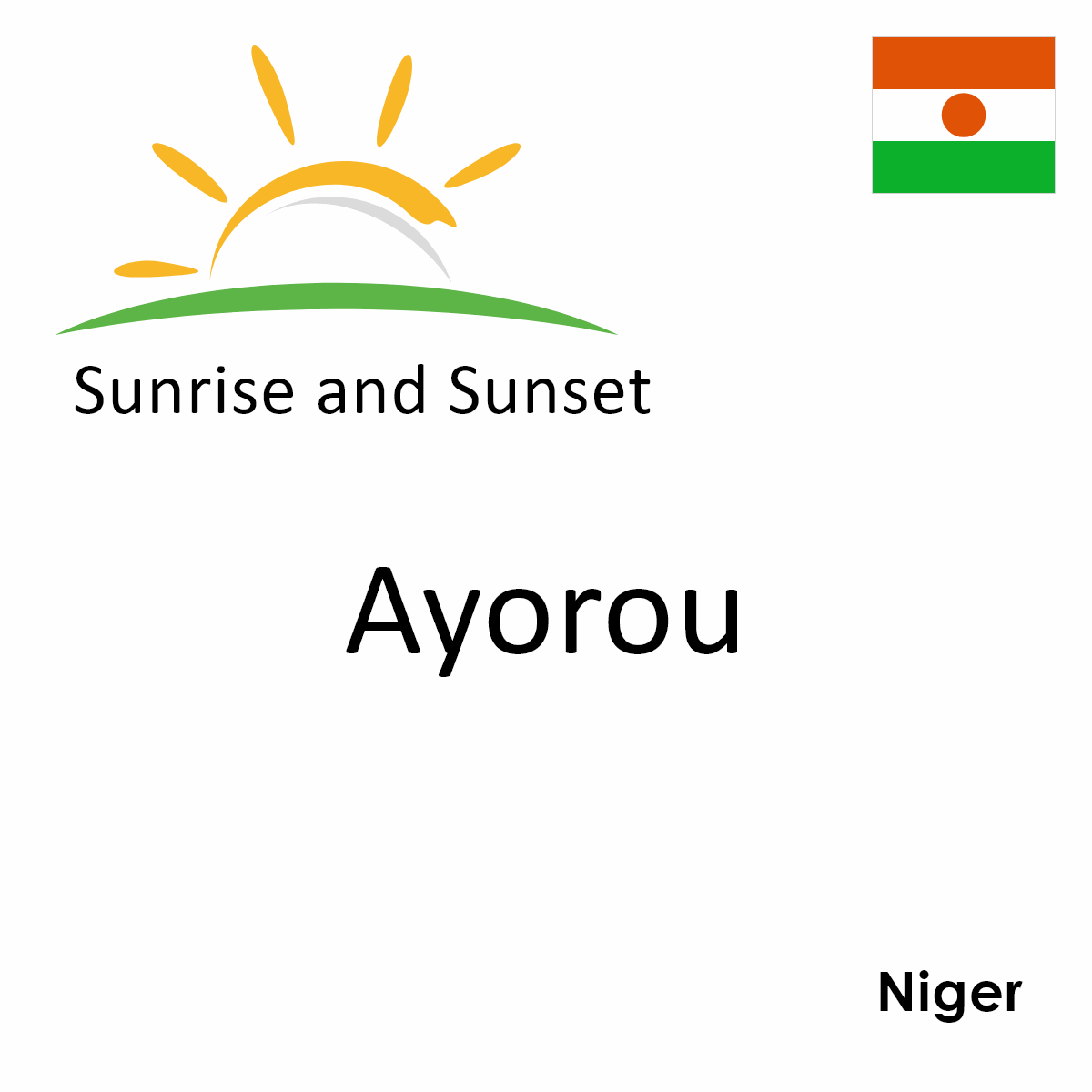Sunrise and Sunset Times in Ayorou, Niger