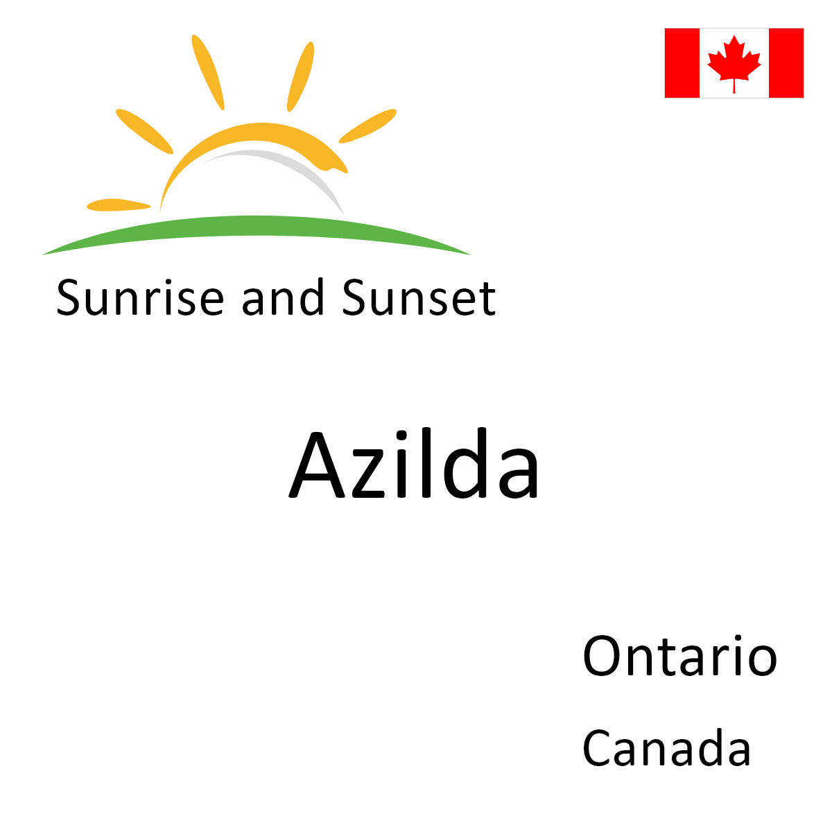 Sunrise and Sunset Times in Azilda, Ontario, Canada