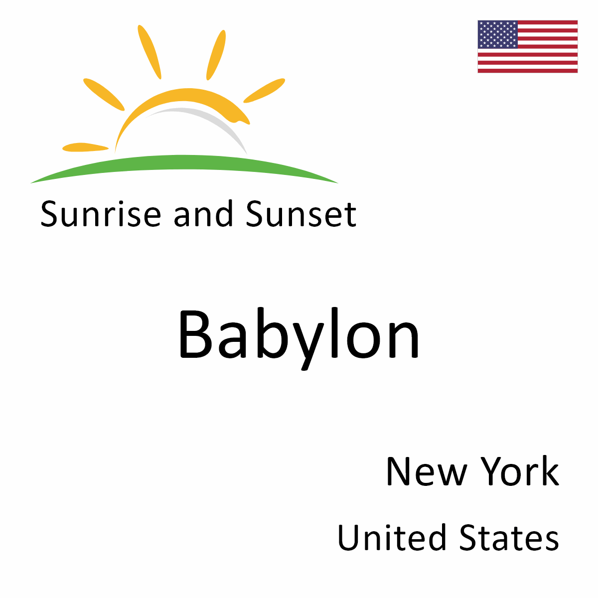 Sunrise and Sunset Times in Babylon, New York, United States