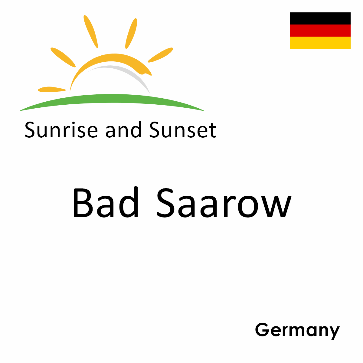 Sunrise and Sunset Times in Bad Saarow, Germany
