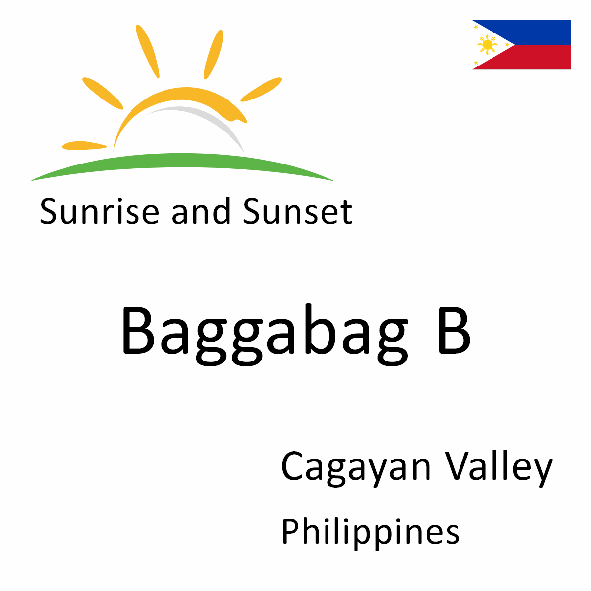 Sunrise and Sunset Times in Baggabag B, Cagayan Valley, Philippines