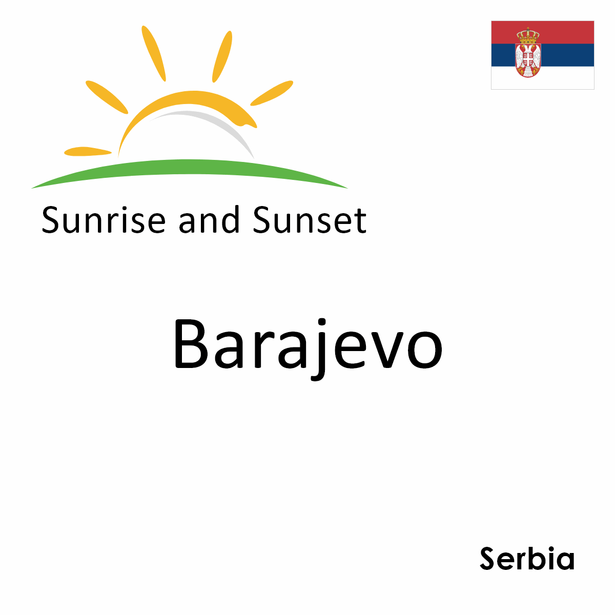 Sunrise and Sunset Times in Barajevo, Serbia