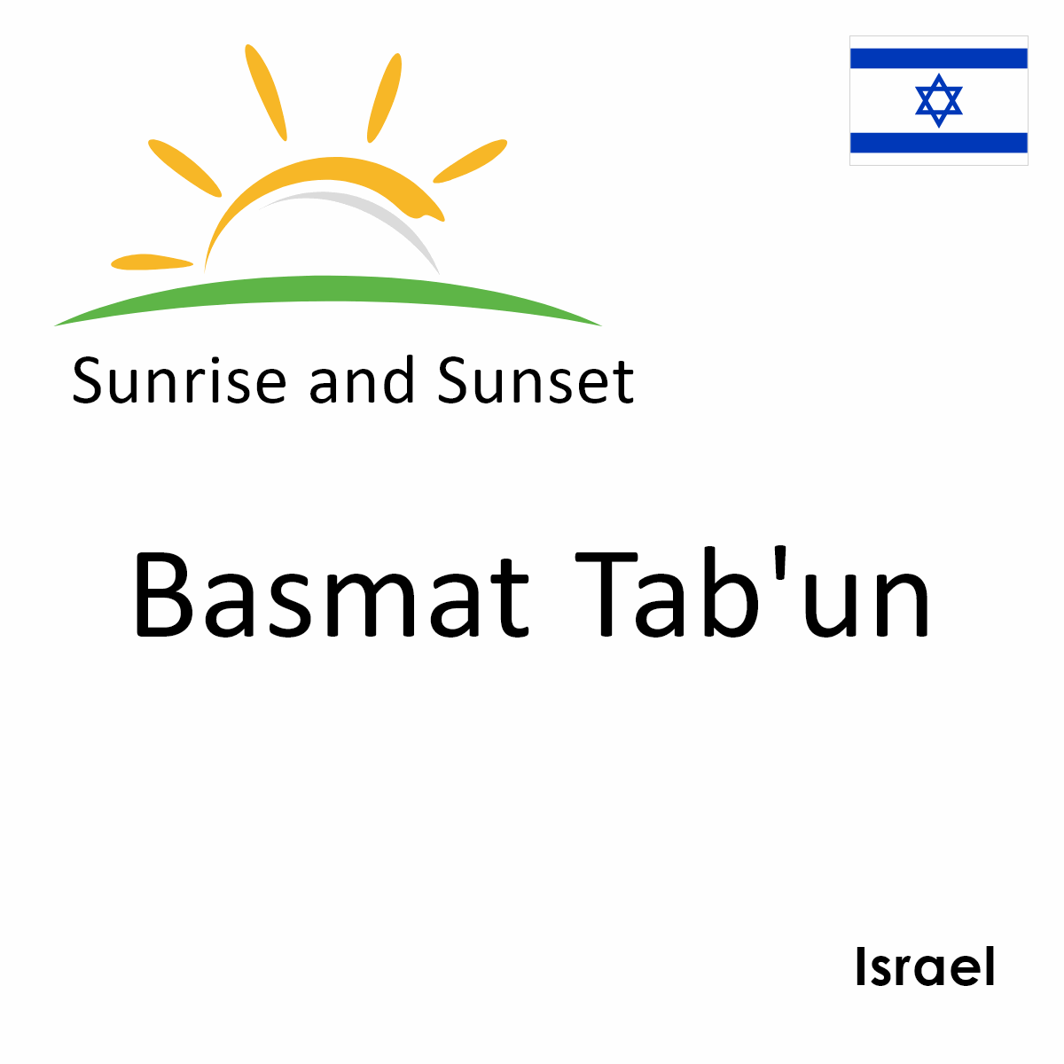 Sunrise and Sunset Times in Basmat Tab'un, Israel