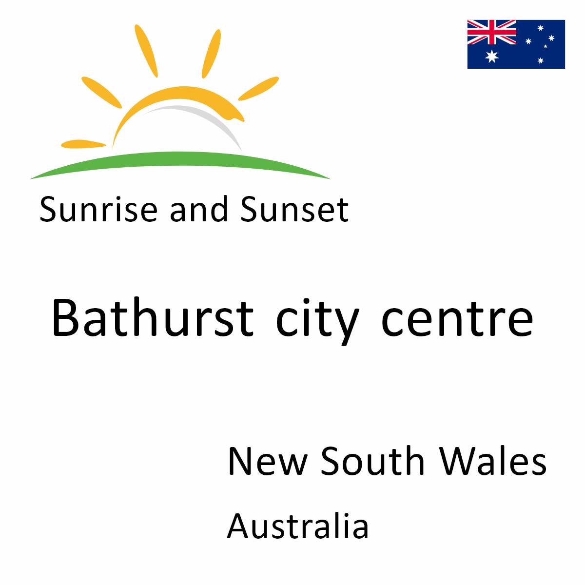 Sunrise and Sunset Times in Bathurst city centre, New South Wales ...