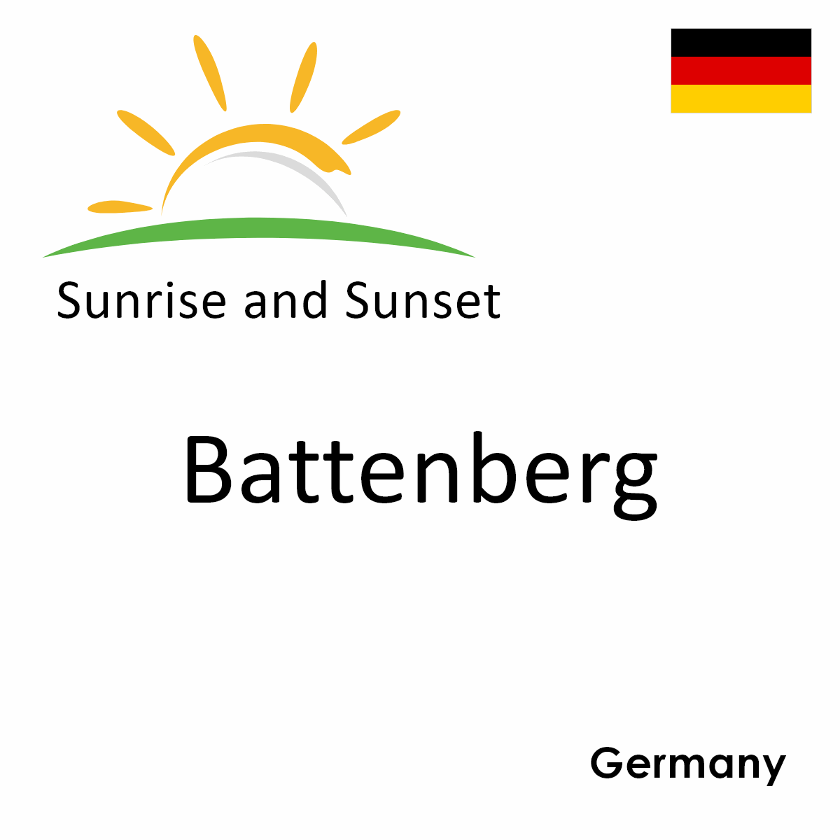 Sunrise and Sunset Times in Battenberg, Germany