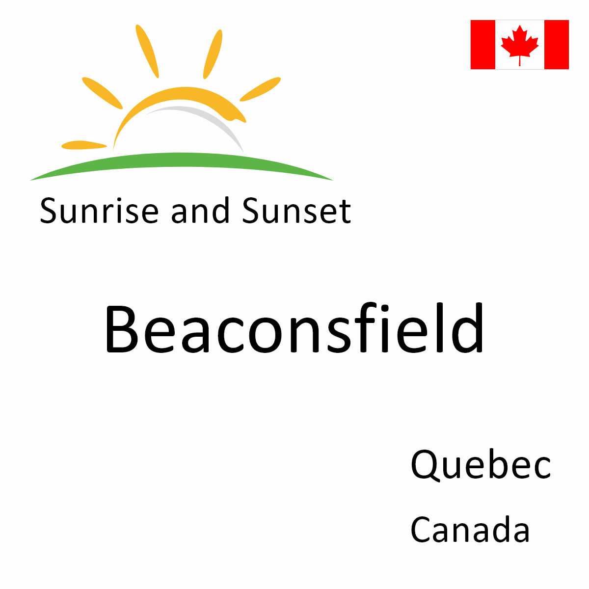 Sunrise and Sunset Times in Beaconsfield, Quebec, Canada