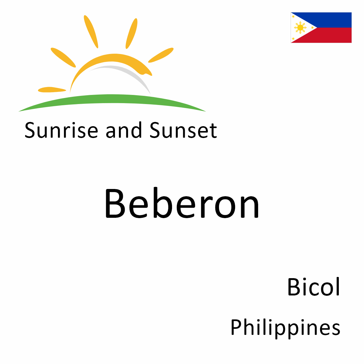 Sunrise and Sunset Times in Beberon, Bicol, Philippines