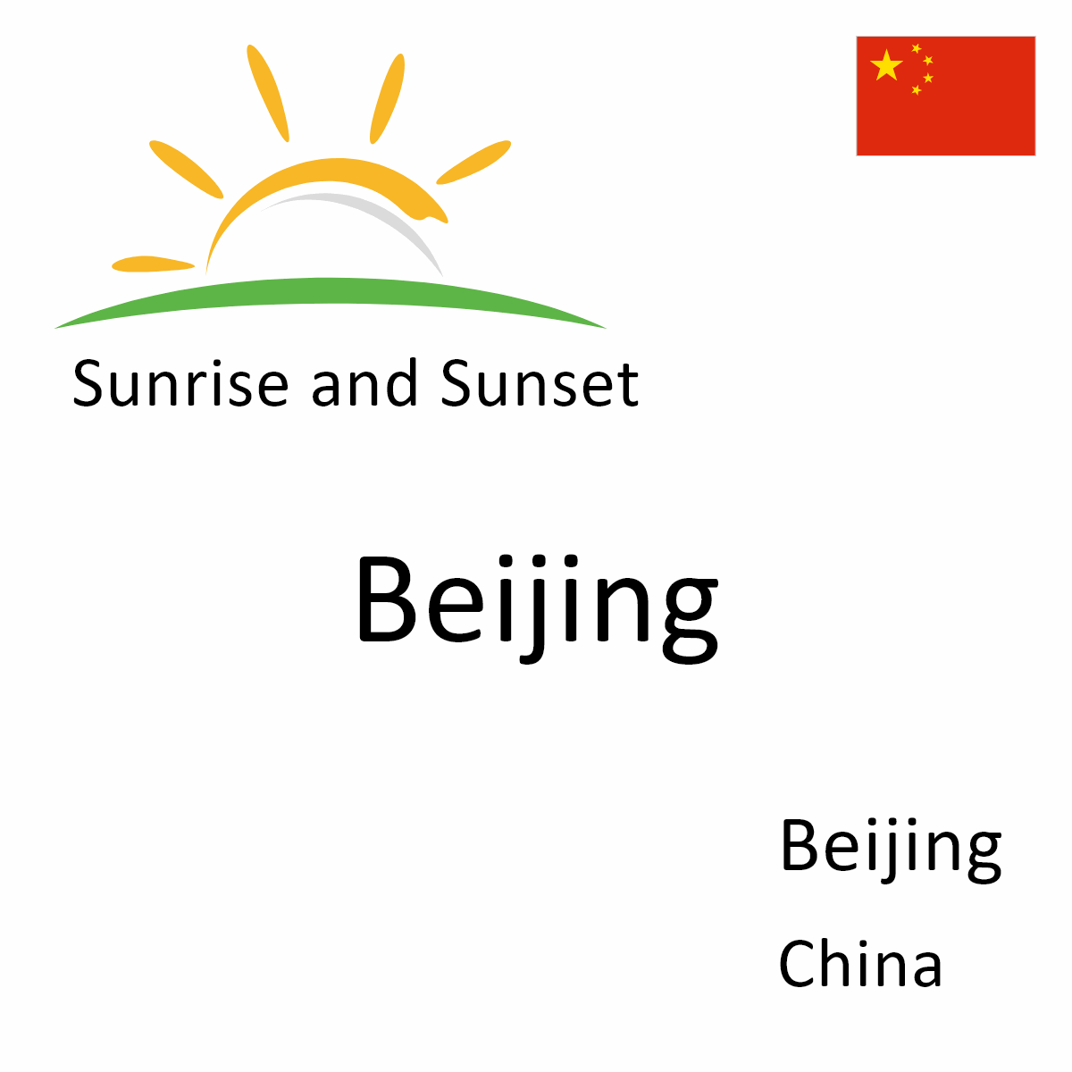 Sunrise and Sunset Times in Beijing, Beijing, China