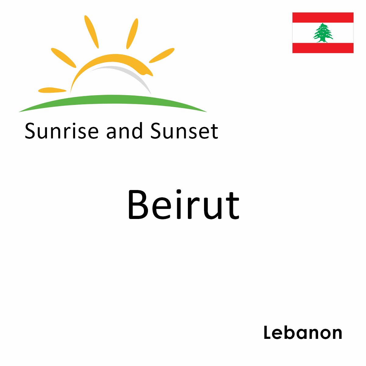 Sunrise and Sunset Times in Beirut, Lebanon