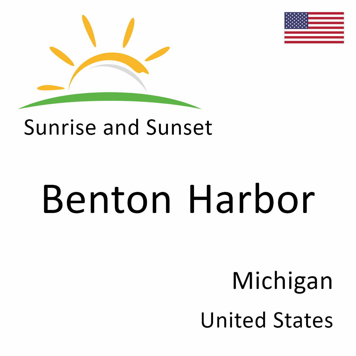 Sunrise and Sunset Times in Benton Harbor, Michigan, United States