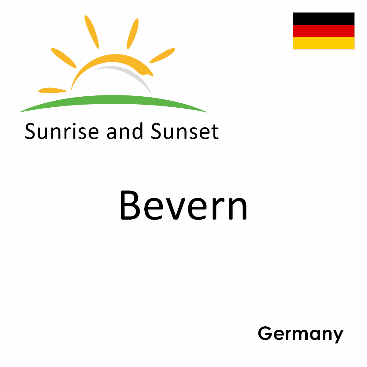 Sunrise and Sunset Times in Bevern, Germany