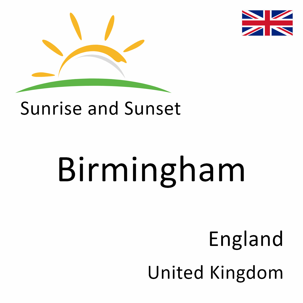 Sunrise and Sunset Times in Birmingham, England, United Kingdom