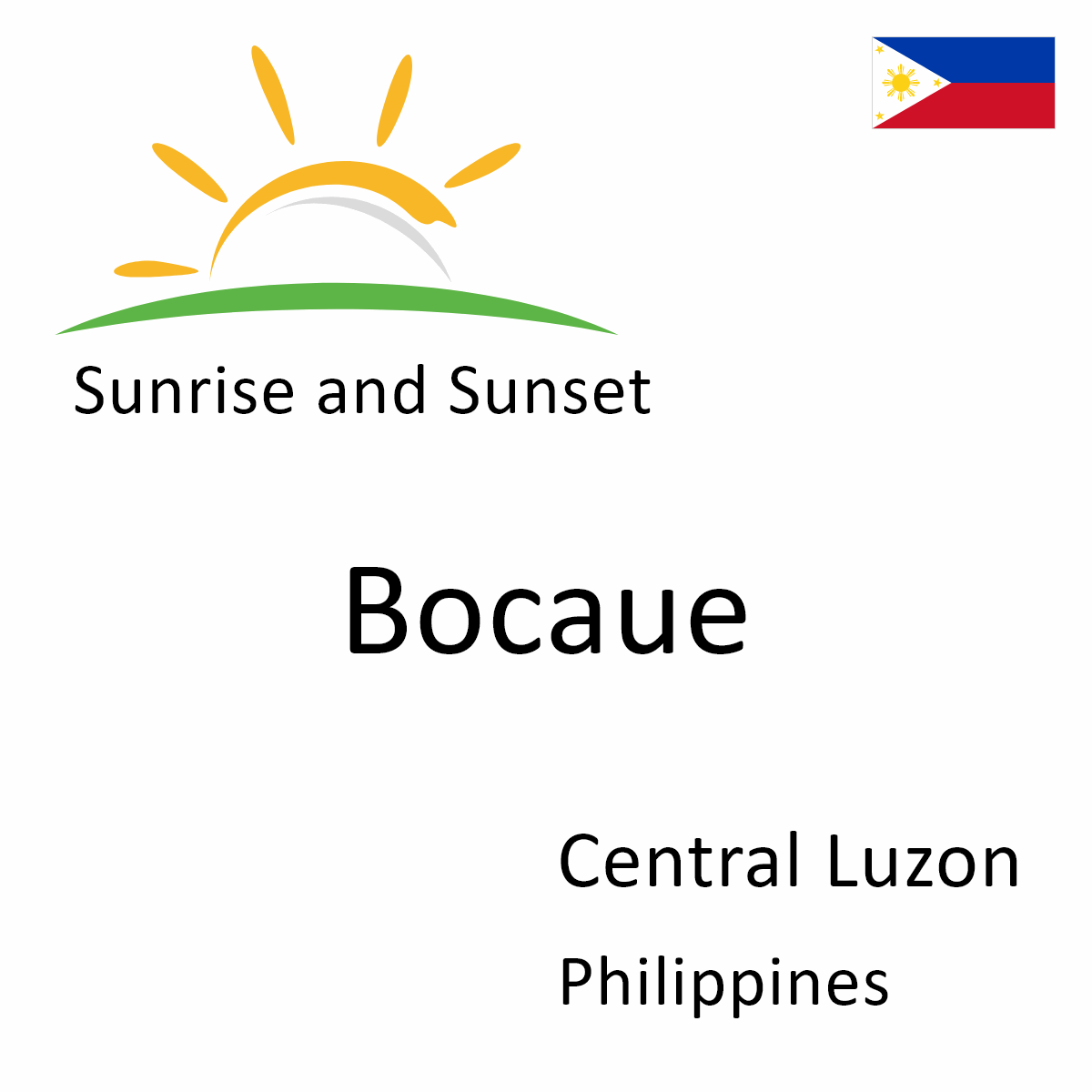 Sunrise and Sunset Times in Bocaue, Central Luzon, Philippines