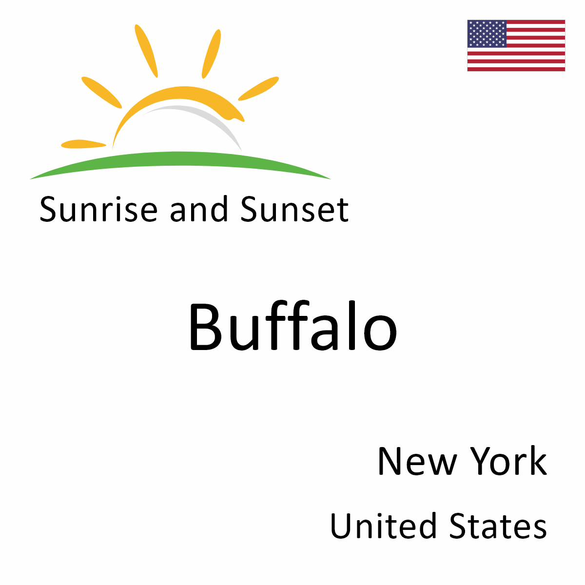 Sunrise and Sunset Times in Buffalo, New York, United States