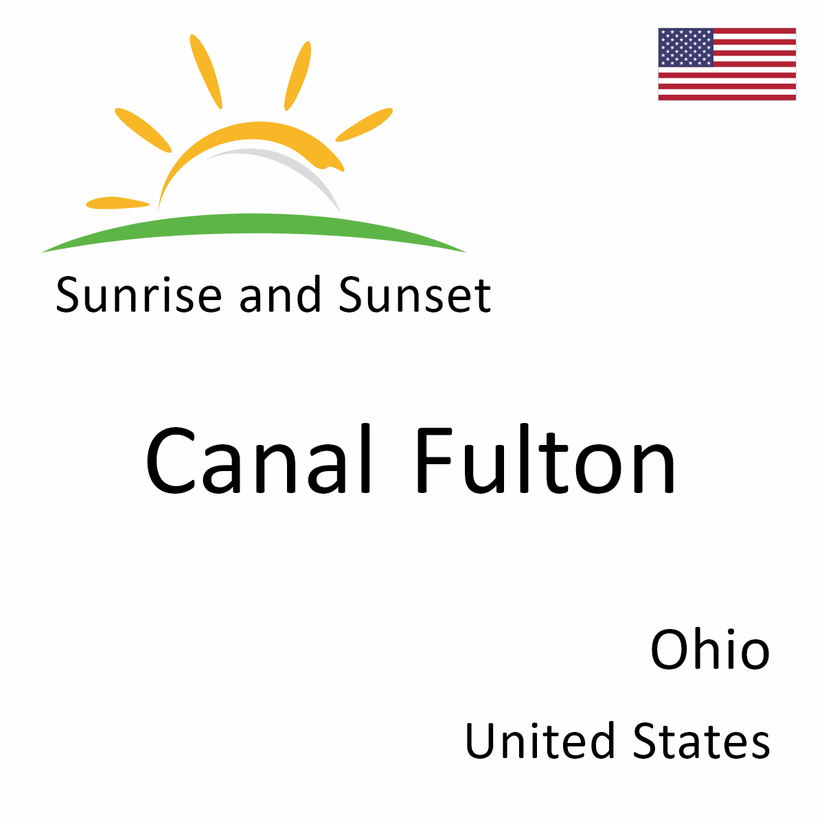 Sunrise and Sunset Times in Canal Fulton, Ohio, United States