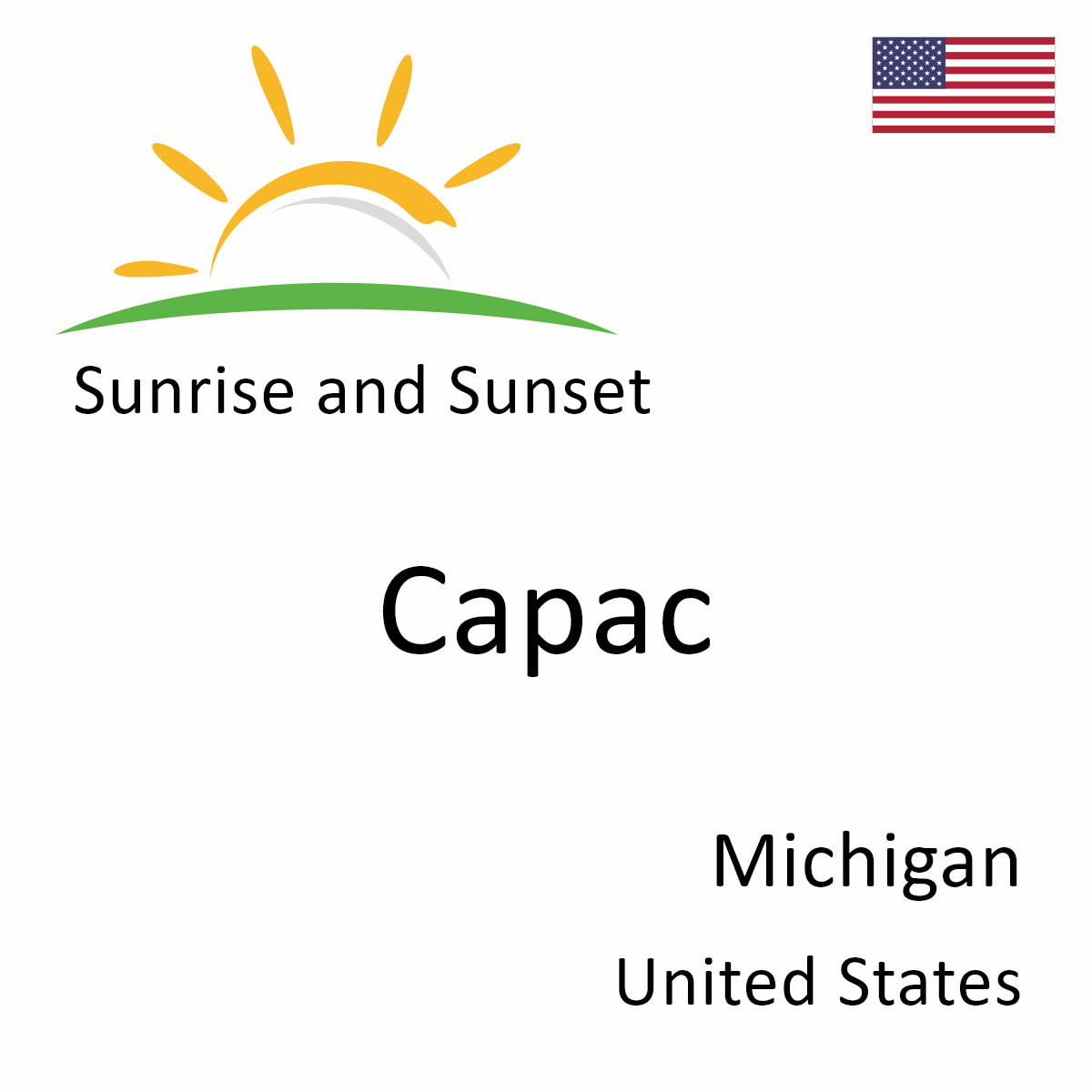 Sunrise and Sunset Times in Capac, Michigan, United States