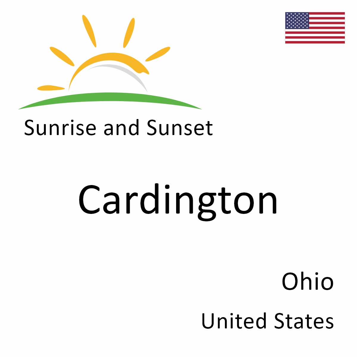 Sunrise and Sunset Times in Cardington, Ohio, United States