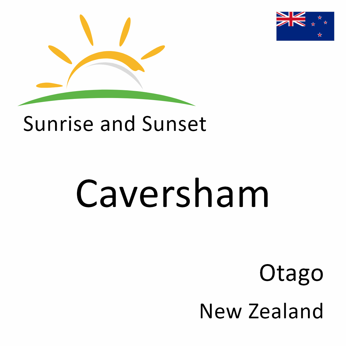 Sunrise and Sunset Times in Caversham, Otago, New Zealand