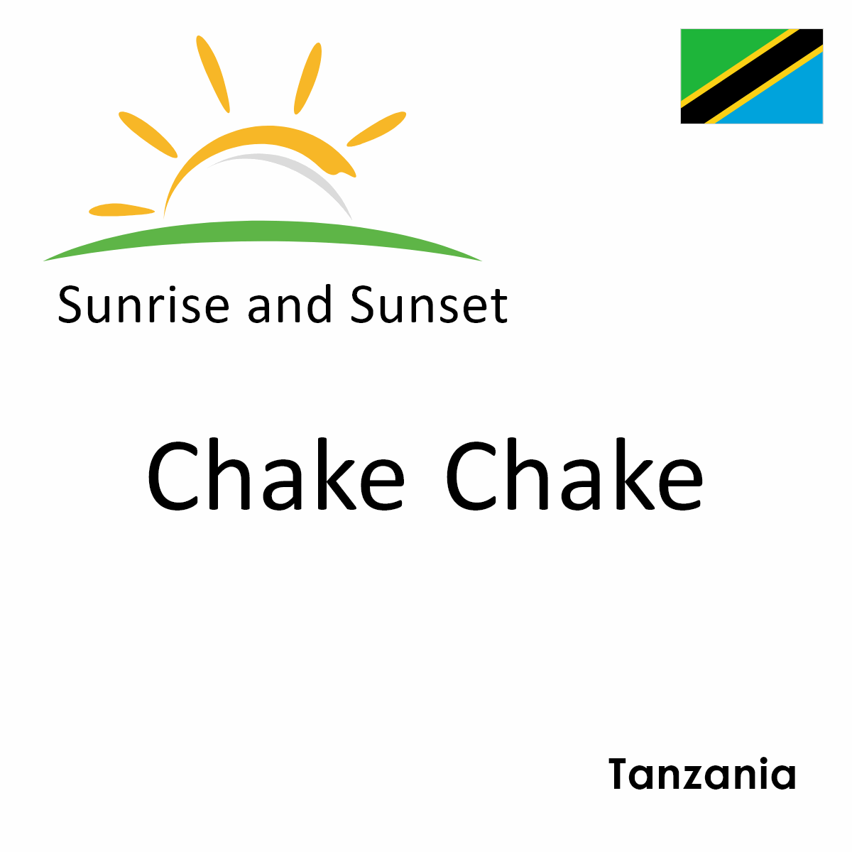 Sunrise and Sunset Times in Chake Chake, Tanzania