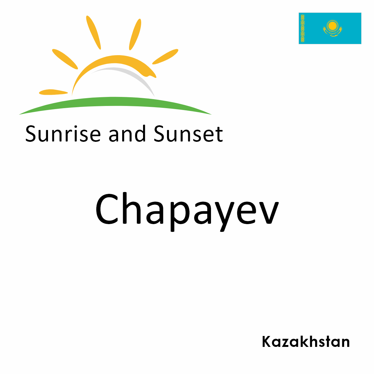 Sunrise and Sunset Times in Chapayev, Kazakhstan