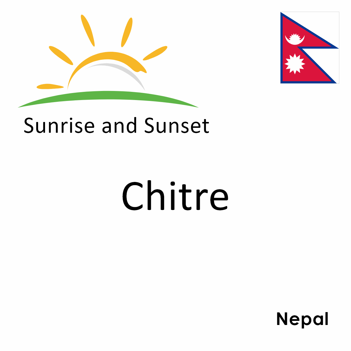 Sunrise and Sunset Times in Chitre, Nepal