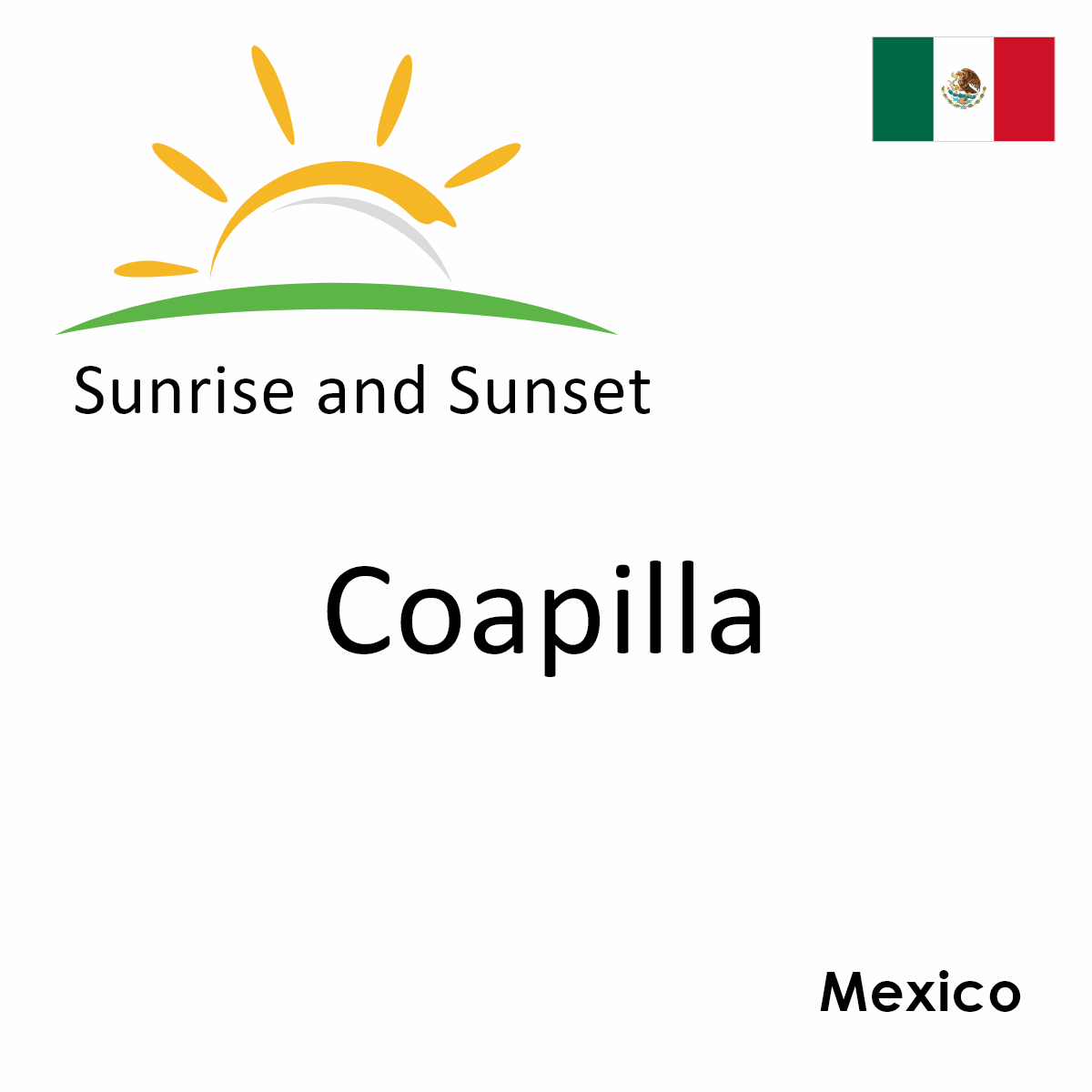 Sunrise and Sunset Times in Coapilla, Mexico