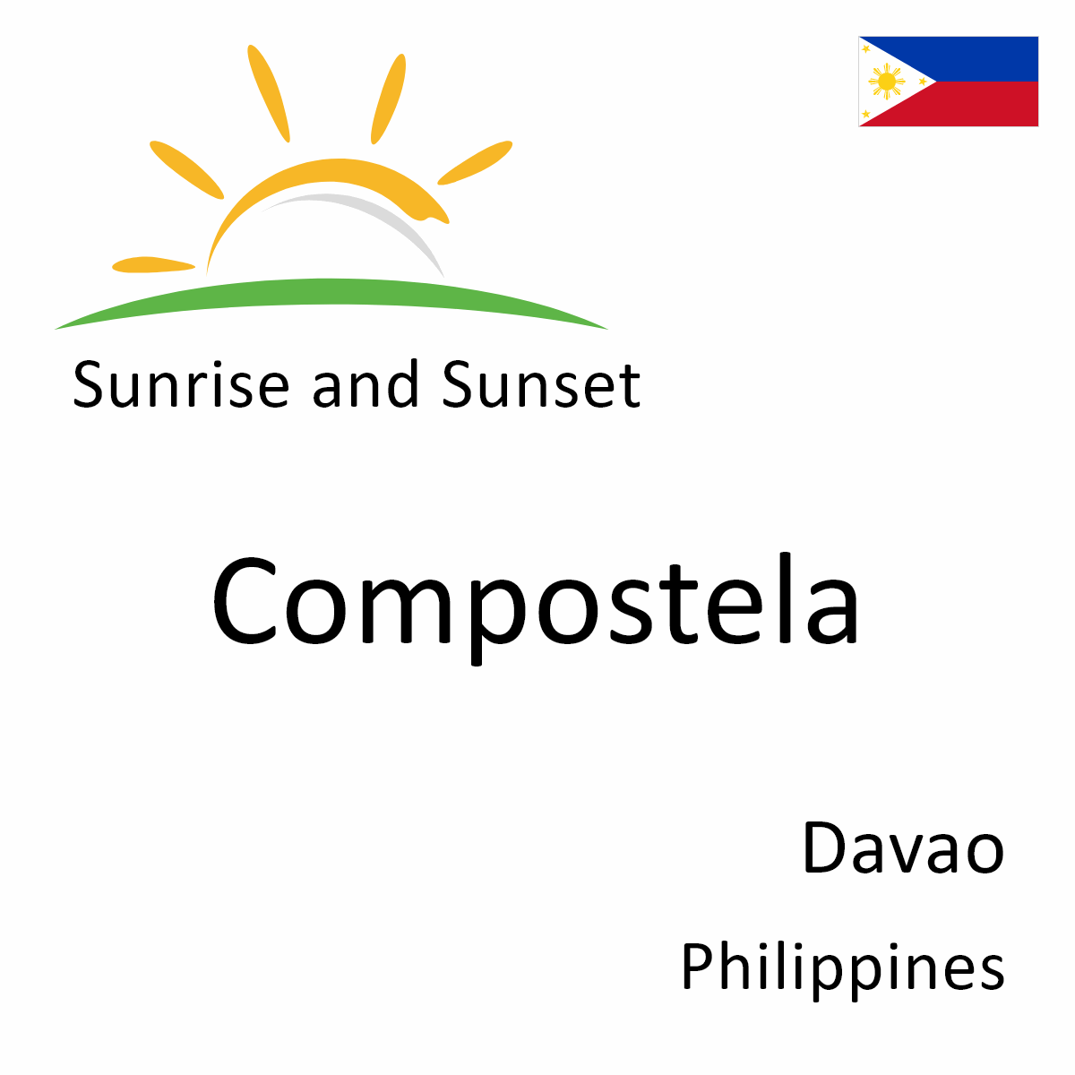 Sunrise and Sunset Times in Compostela, Davao, Philippines
