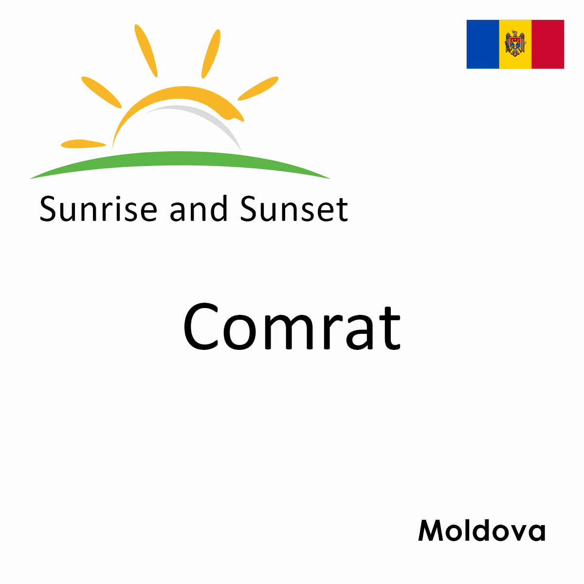 Sunrise and Sunset Times in Comrat, Moldova
