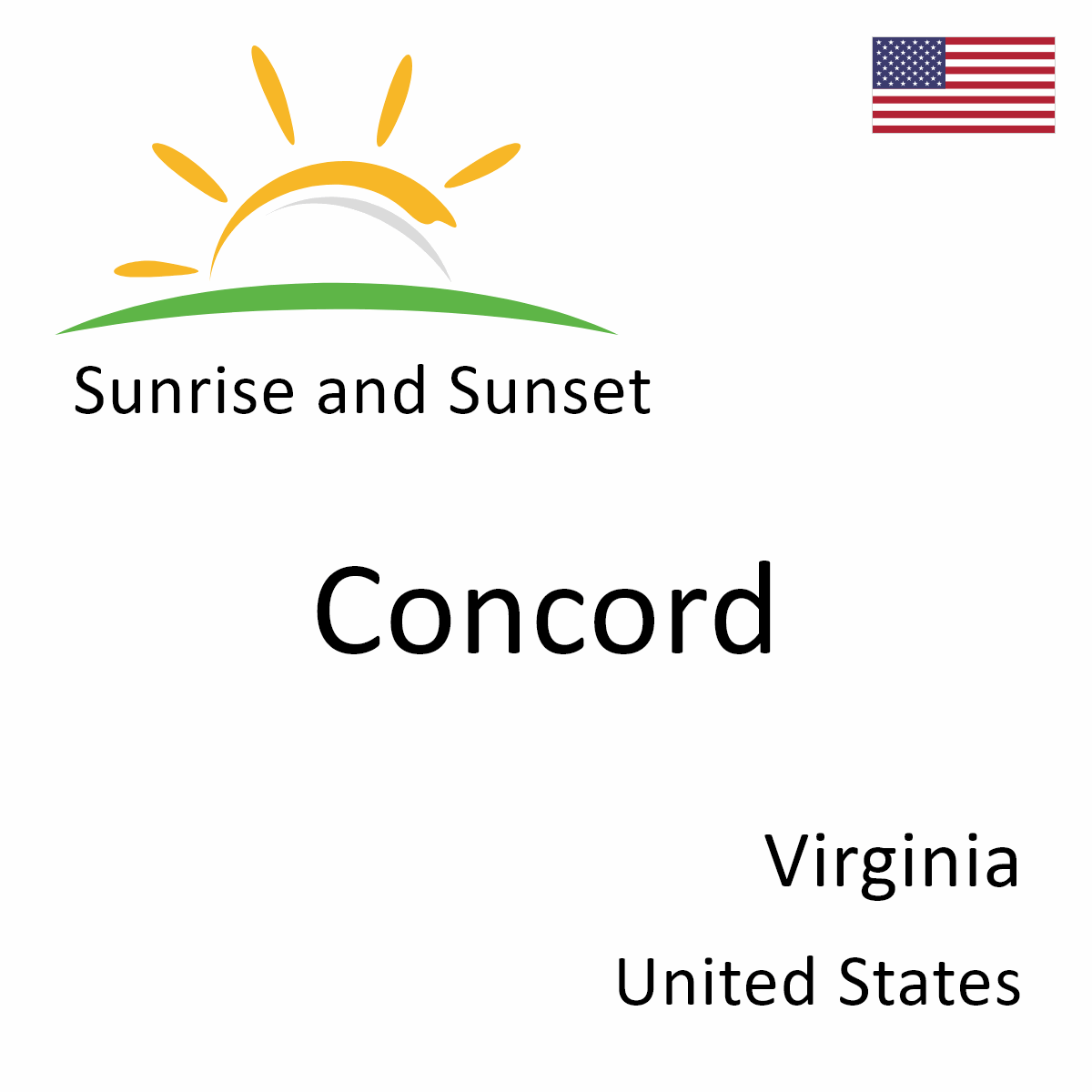 Sunrise and Sunset Times in Concord, Virginia, United States