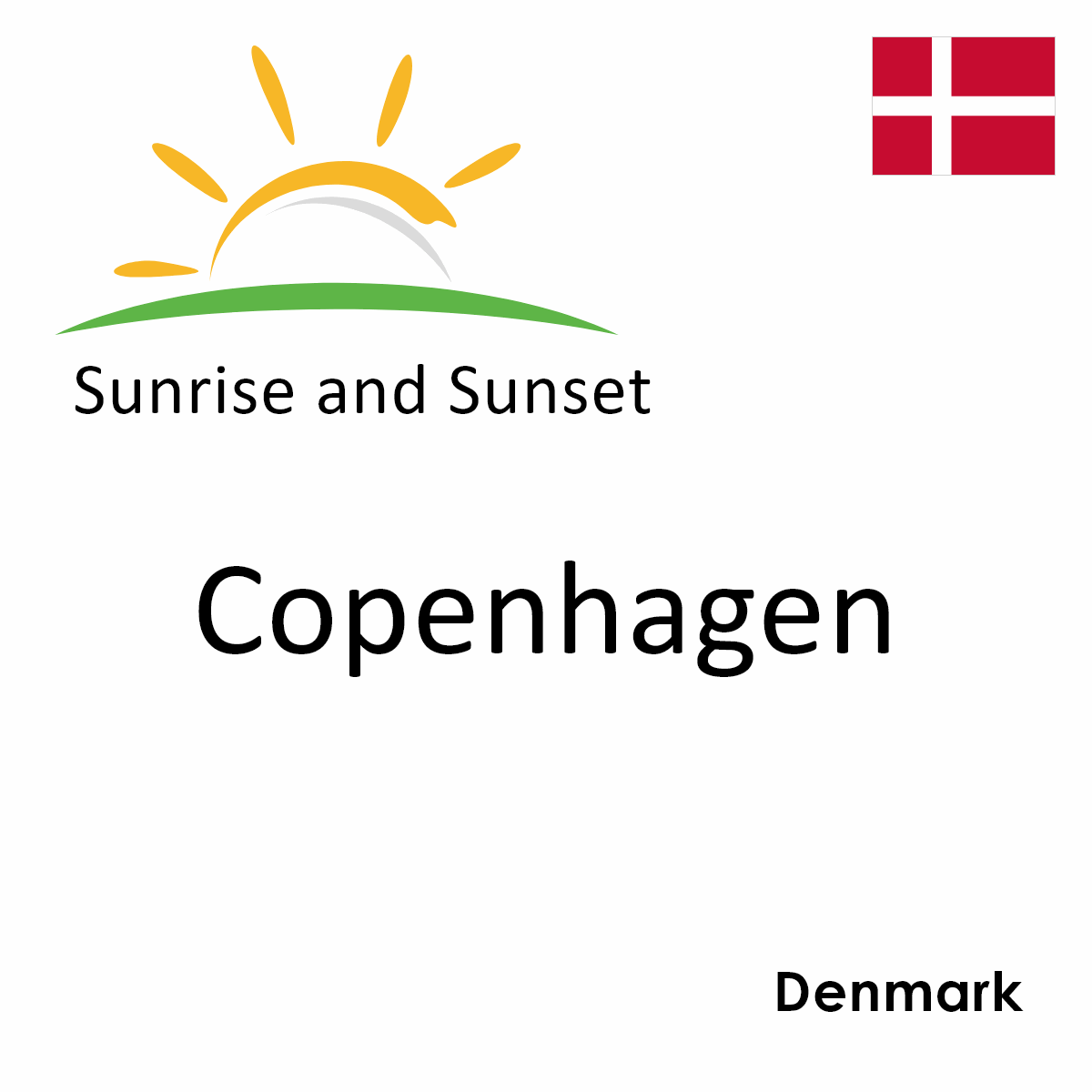 Sunrise and Sunset Times in Copenhagen, Denmark
