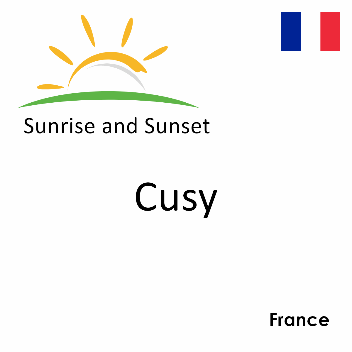 Sunrise and Sunset Times in Cusy, France
