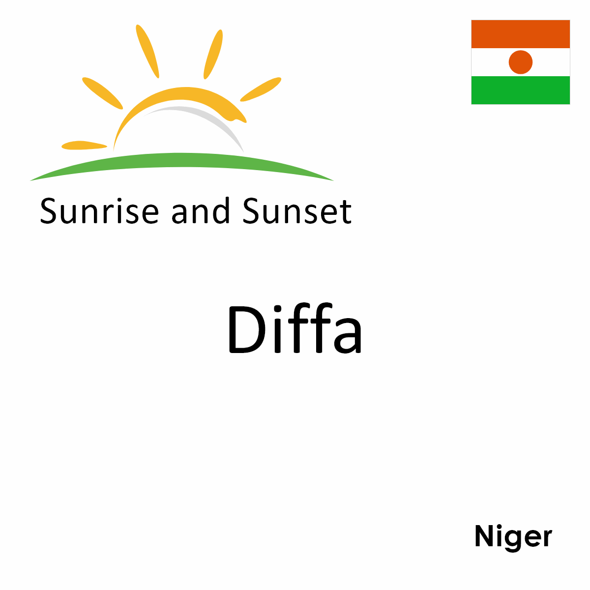 Sunrise and Sunset Times in Diffa, Niger