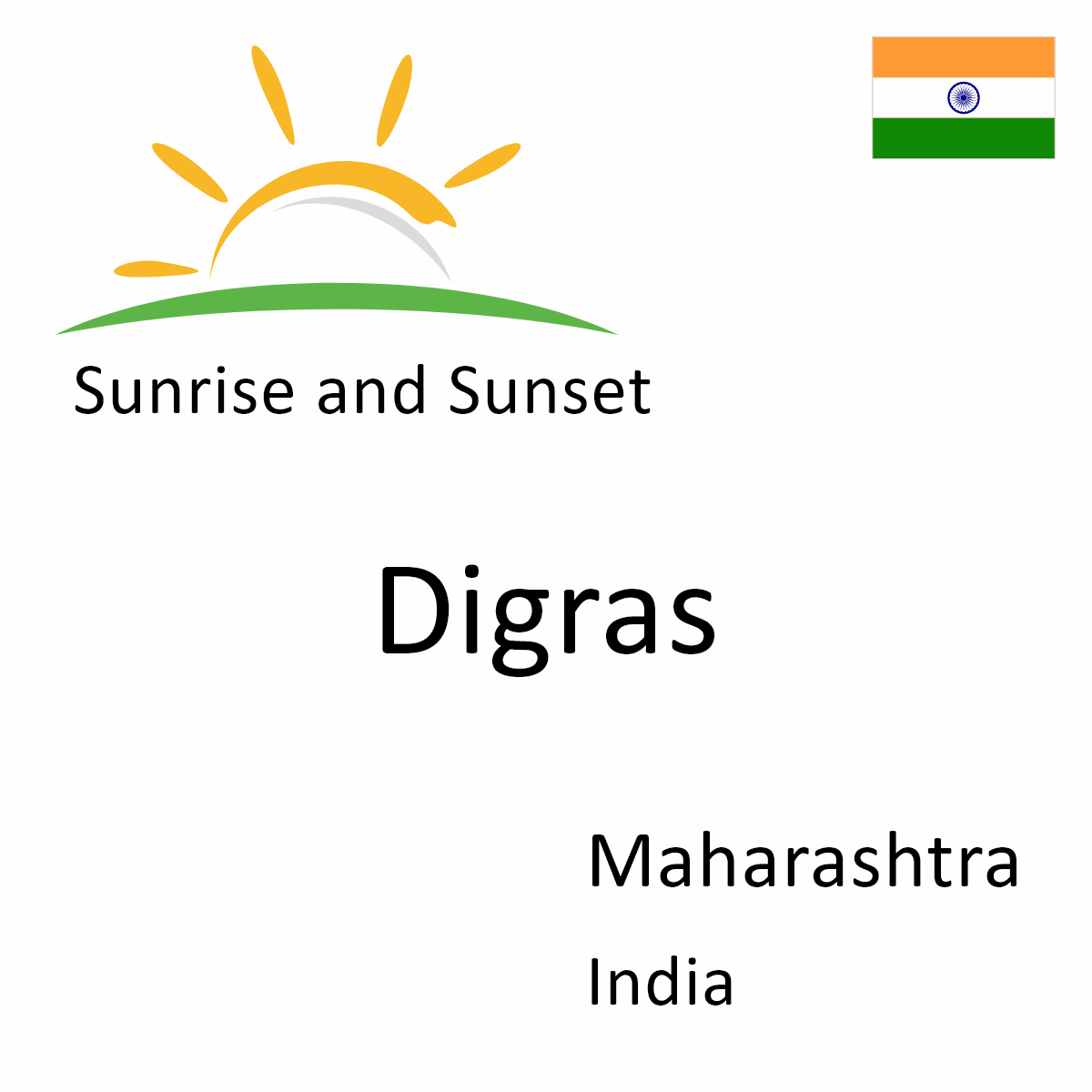 Sunrise and Sunset Times in Digras, Maharashtra, India