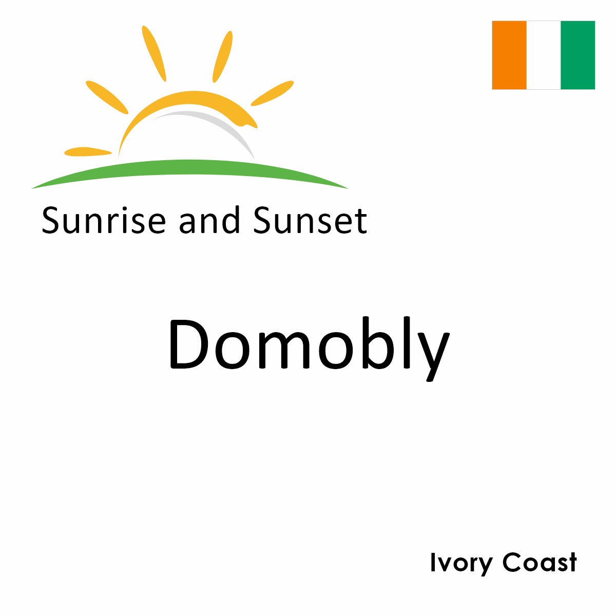Sunrise and Sunset Times in Domobly, Ivory Coast