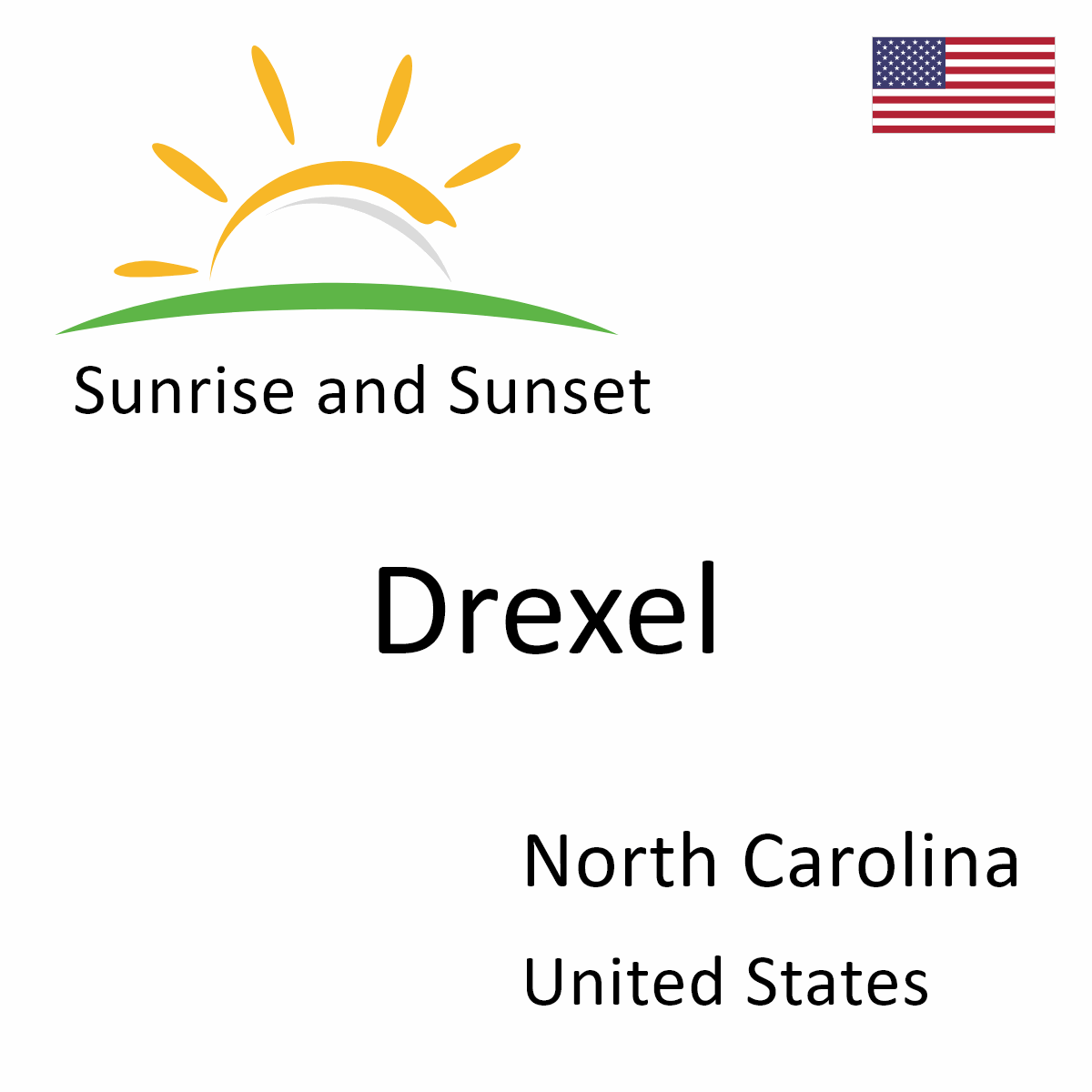 Sunrise and Sunset Times in Drexel, North Carolina, United States