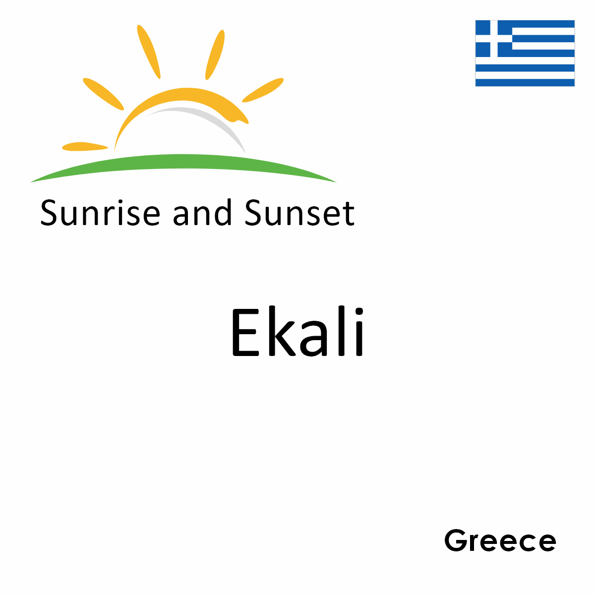 Sunrise and Sunset Times in Ekali, Greece