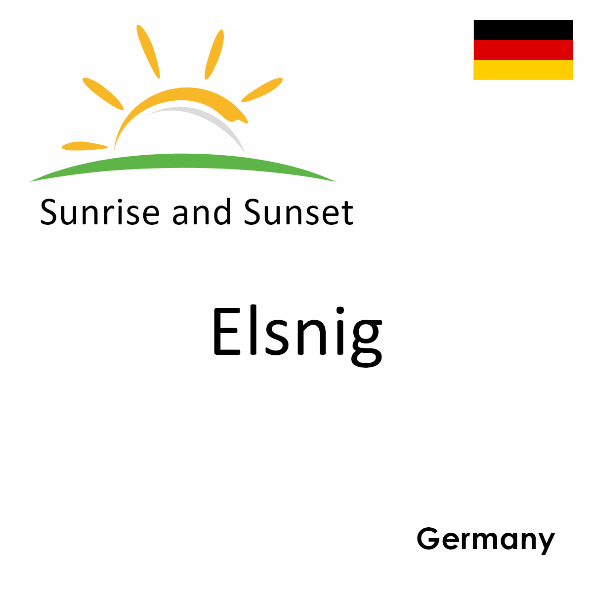 Sunrise and Sunset Times in Elsnig, Germany