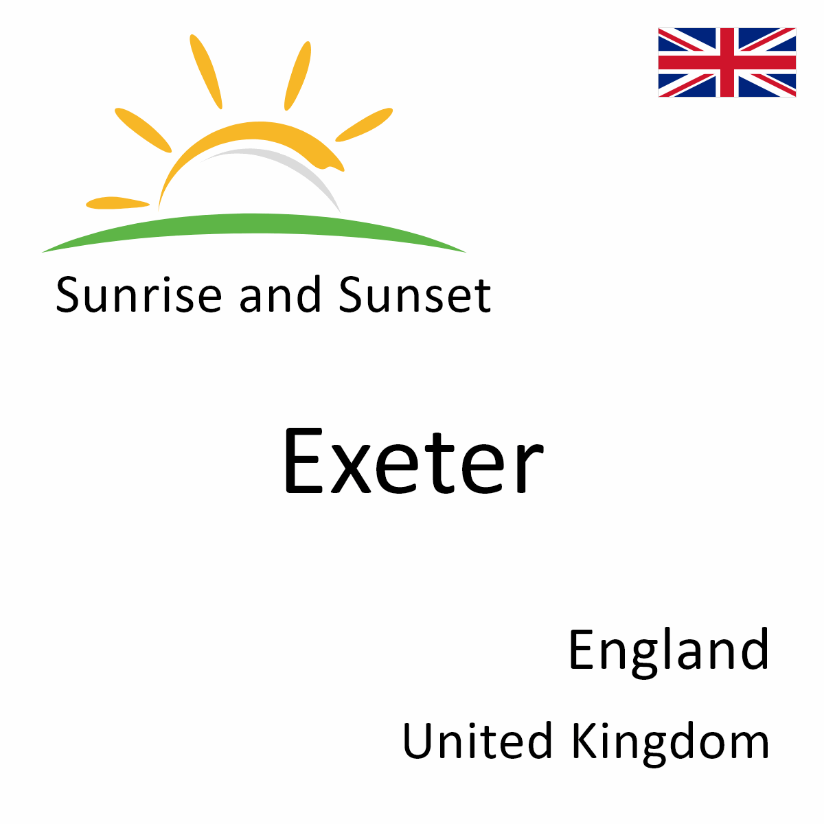 Sunrise and Sunset Times in Exeter, England, United Kingdom