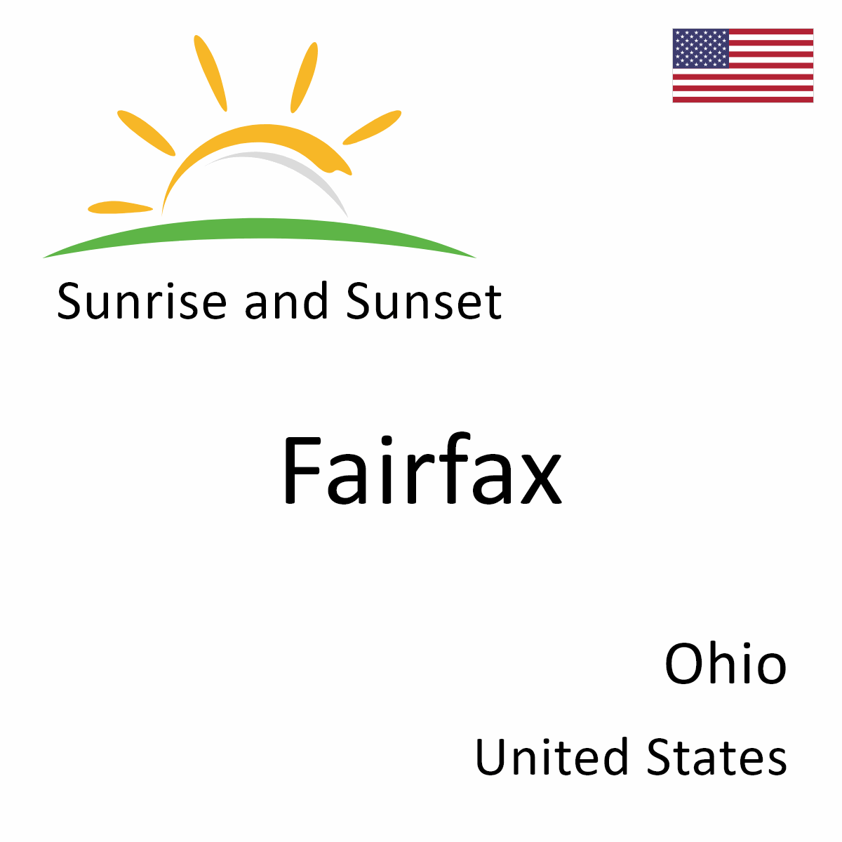 Sunrise and Sunset Times in Fairfax, Ohio, United States