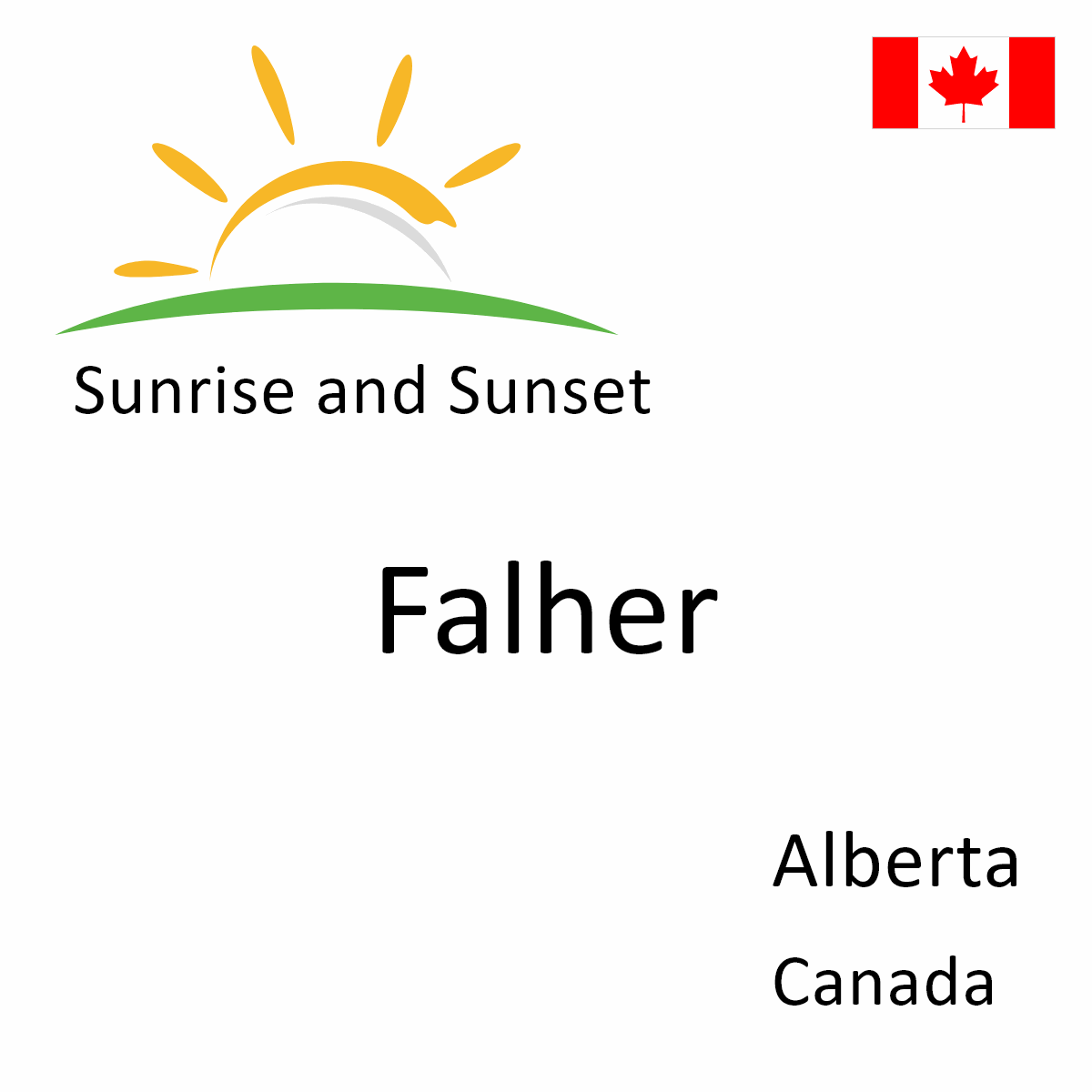 Sunrise and Sunset Times in Falher, Alberta, Canada
