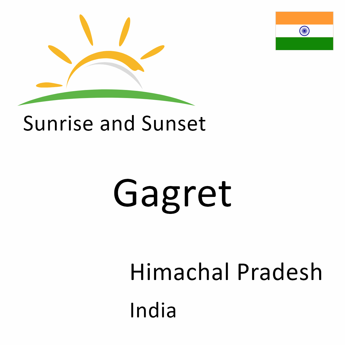 Sunrise and Sunset Times in Gagret, Himachal Pradesh, India