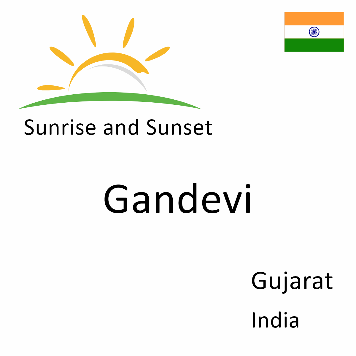Sunrise and Sunset Times in Gandevi, Gujarat, India