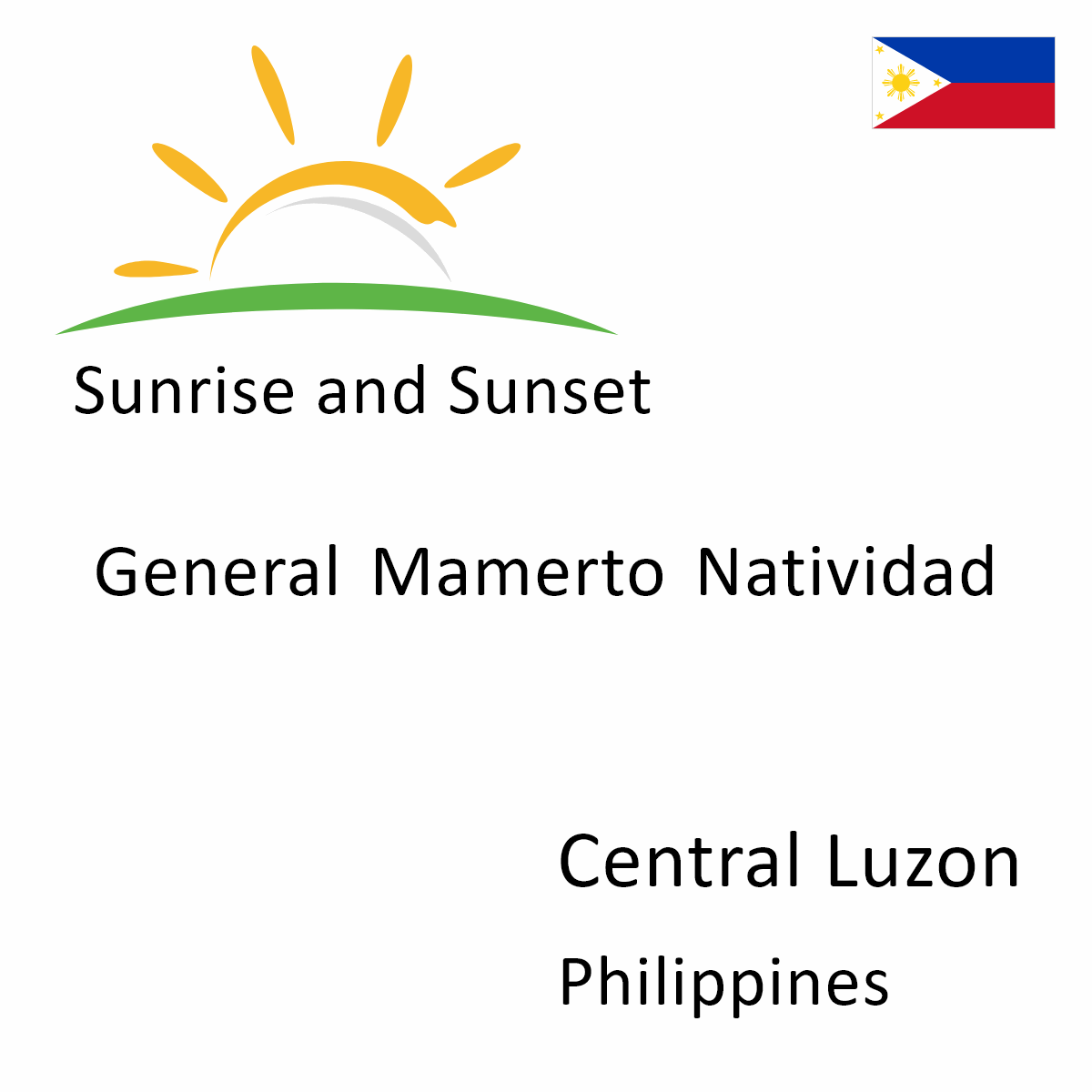 Sunrise and Sunset Times in General Mamerto Natividad, Central Luzon ...
