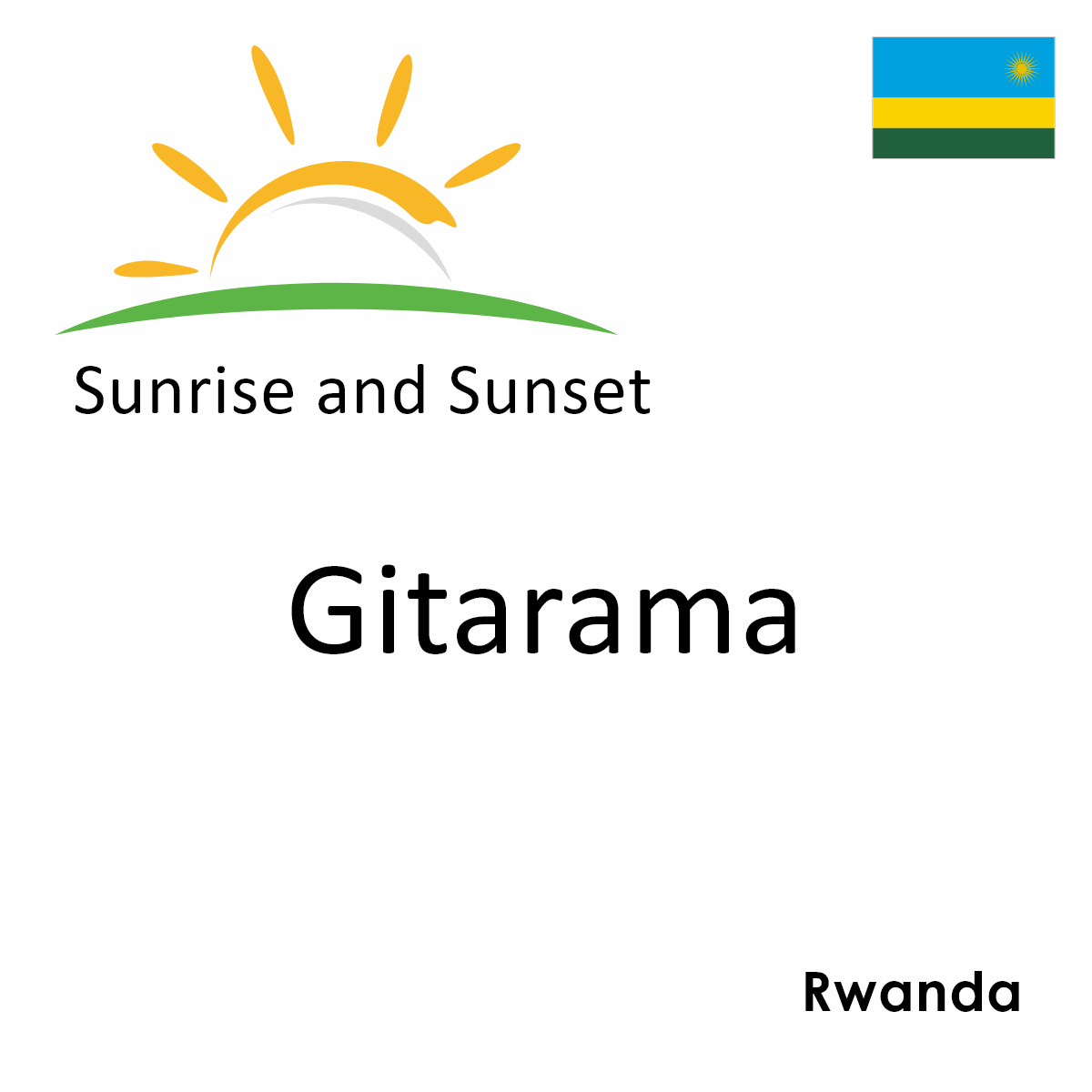 Sunrise and Sunset Times in Gitarama, Rwanda