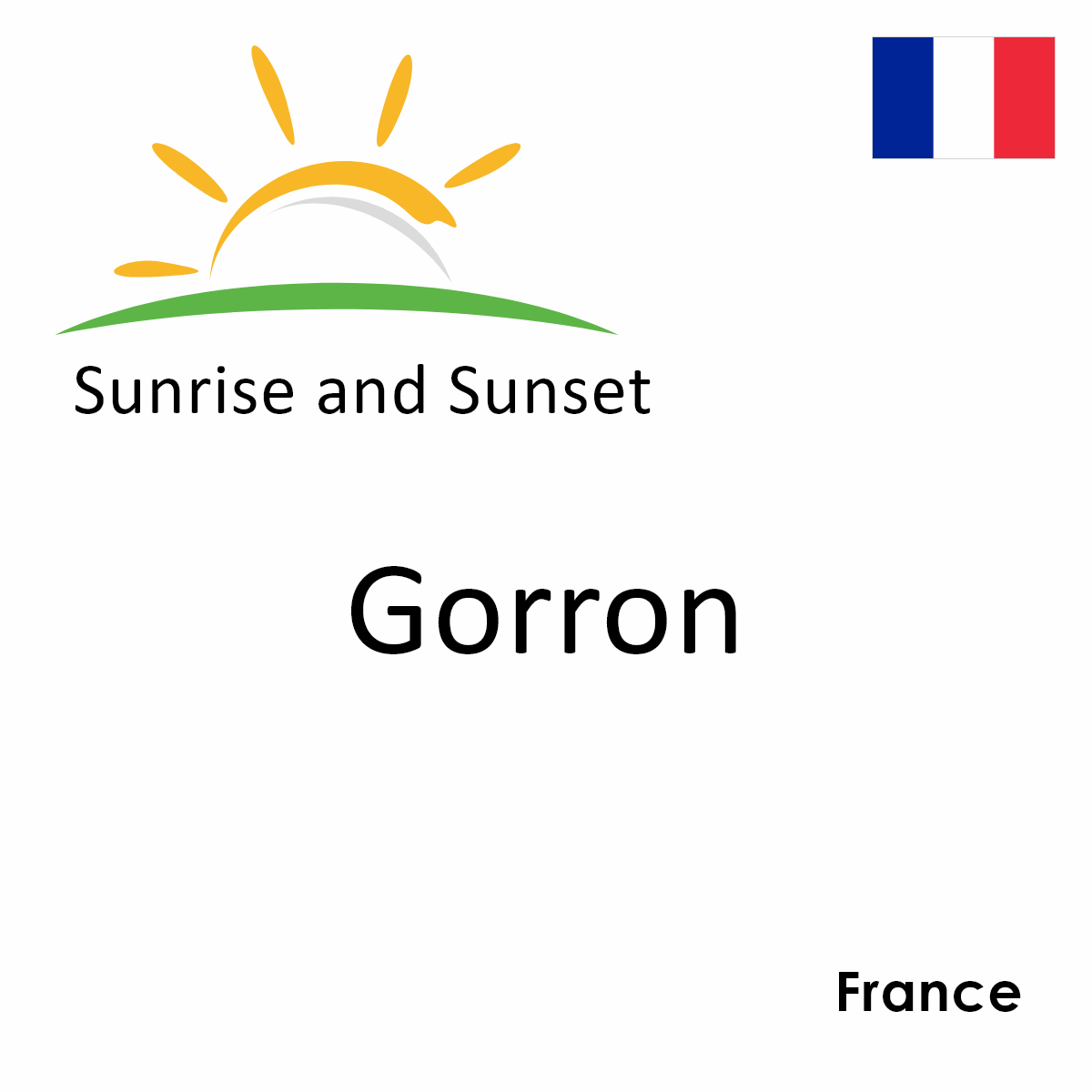 Sunrise and Sunset Times in Gorron, France